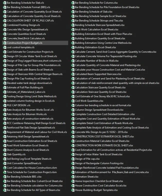 Civil Engineering Calculation Excel Sheet - Civil DigitalStore